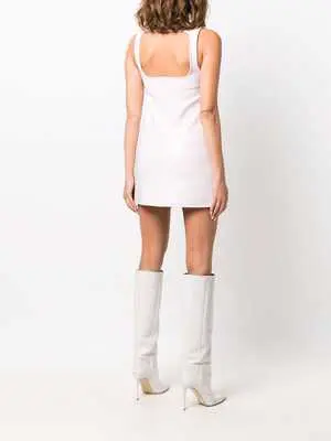 COURREGES Sleeveless Vinyl Mini Dress - Pink
