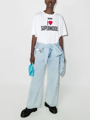 Dolce & Gabbana Supermodel Print Oversized T-shirt