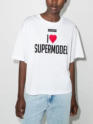Dolce & Gabbana Supermodel Print Oversized T-shirt