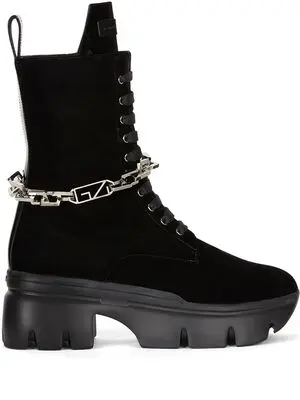 Women's Black Chains Boots