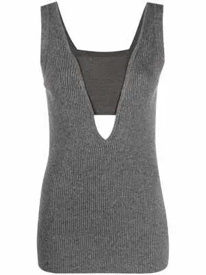 Brunello Cucinelli V-neck Sleeveless Knit Vest