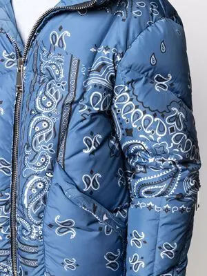 Khrisjoy Bandana-print Hooded Puffer Jacket