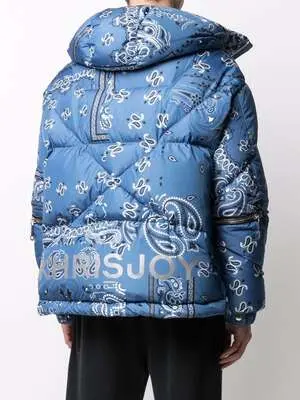 Khrisjoy Bandana-print Hooded Puffer Jacket