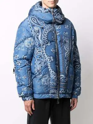 Khrisjoy Bandana-print Hooded Puffer Jacket