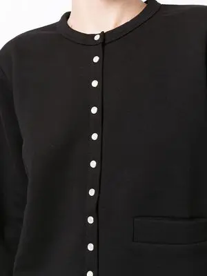 AGNES B. Snap-fastening Knitted Cardigan - Black