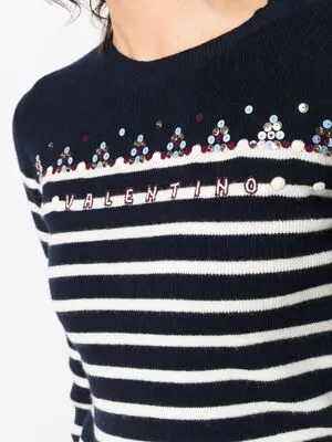 Valentino Garavani Embroidered Logo Jumper