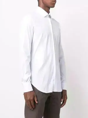 BARBA NAPOLI Long-sleeve Poplin Shirt - White