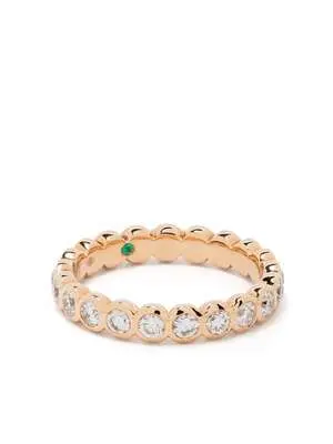 COURBET 18kt Recycled Rose Gold Diamond Band Ring - Pink