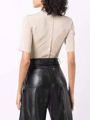 NINAMOUNAH Cut-out Button-up Shirt