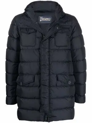 Herno Quilted Down Padded Coat - Blue