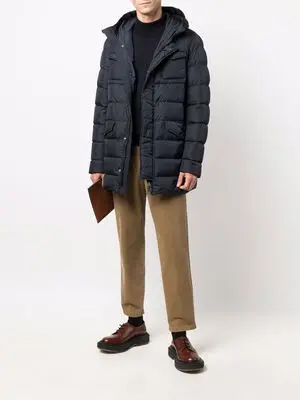 Herno Quilted Down Padded Coat - Blue