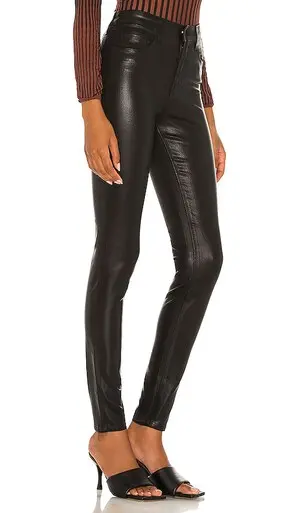 L'Agence Marguerite High Rise Skinny Jeans - Black Coated