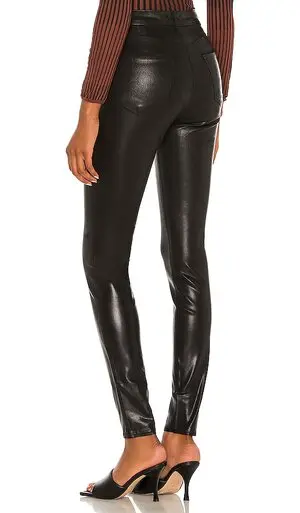 L'Agence Marguerite High Rise Skinny Jeans - Black Coated
