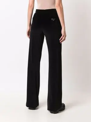 Philipp Plein Crystal Chain Velvet Track Pants