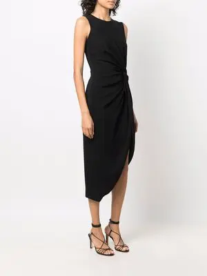 Dolce & Gabbana Sleeveless Asymmetric Midi Dress - Black