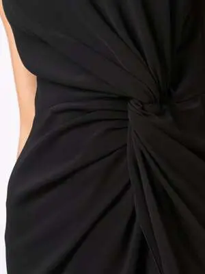 Dolce & Gabbana Sleeveless Asymmetric Midi Dress - Black