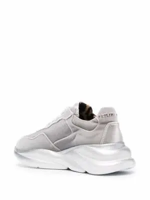 Philipp Plein Velvet Runner Sneakers - Silver