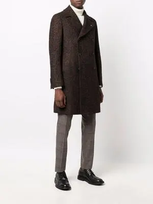 Tagliatore Herringbone-pattern Double-breasted Coat