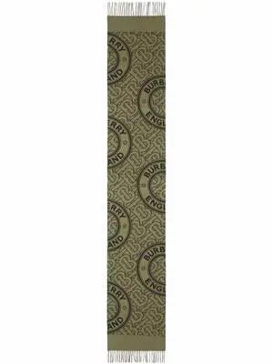 Burberry Reversible Check-monogram Scarf - Green