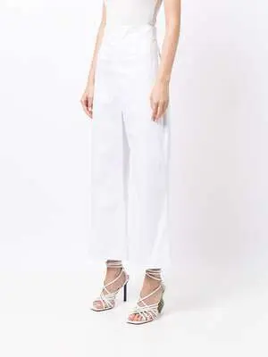 Silvia Tcherassi Piped Trim High-waisted Trousers