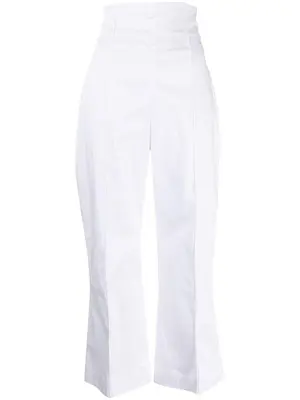 Silvia Tcherassi Piped Trim High-waisted Trousers