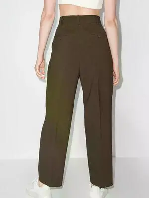 THE FRANKIE SHOP Bea High-waisted Tapered Trousers - Brown