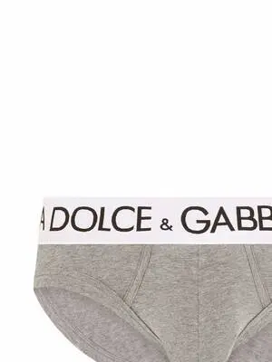 Dolce & Gabbana Logo-waistband Boxer Briefs - Grey