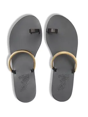 ANCIENT GREEK SANDALS Konaki Chain-embellished Sandals - Black