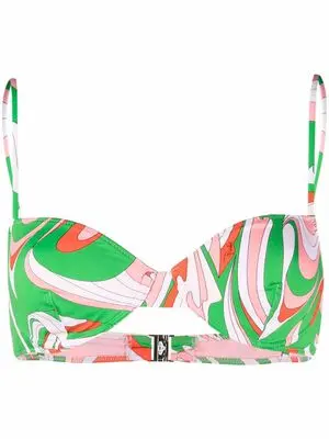 Emilio Pucci Vortici-print Underwired Bikini Top