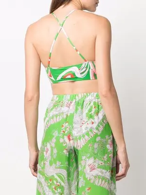 Emilio Pucci Vortici Print Bikini Top