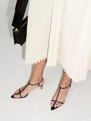JIL SANDER Cage-design Leather Sandals