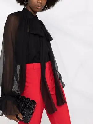 ATU BODY COUTURE Bow-detail Blouse - Black