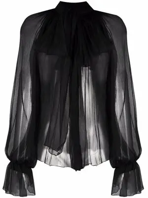 ATU BODY COUTURE Bow-detail Blouse - Black