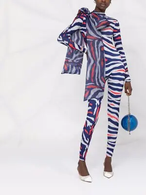 ATU BODY COUTURE Animal-print Jumpsuit - Blue