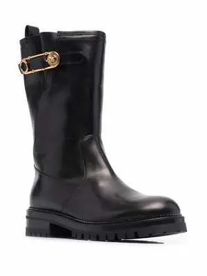 Versace Safety Pin Mid-calf Boots