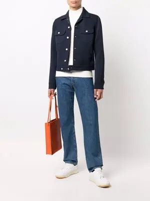 COURREGES Twill Trucker Jacket - Blue