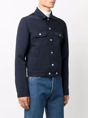 COURREGES Twill Trucker Jacket - Blue