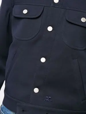 COURREGES Twill Trucker Jacket - Blue
