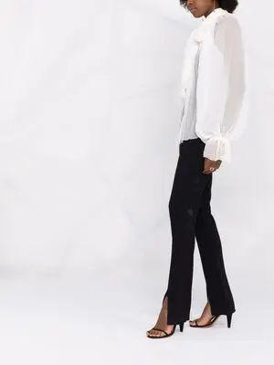 ATU BODY COUTURE Semi-sheer Silk Blouse - White