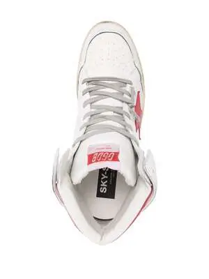 GOLDEN GOOSE Sky-star High-top Sneakers - White