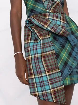 Philosophy Di Lorenzo Serafini Tartan Check Strapless Mini-dress