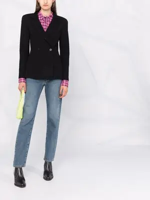 Harris Wharf London Double-breasted Virgin Wool Blazer - Black