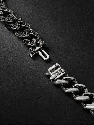 Shay 18-karat Blackened Gold Diamond Bracelet - Black