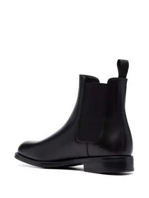 SCAROSSO Claudia Leather Chelsea Boots - Black
