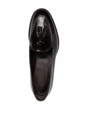 SCAROSSO Sienna Leather Loafers - Brown