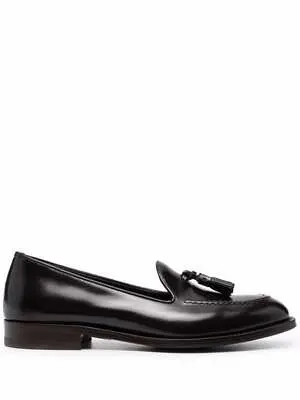 SCAROSSO Sienna Leather Loafers - Brown