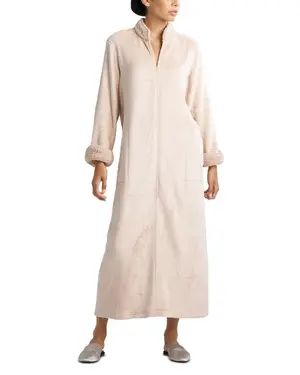 Natori Sherpa Zip Caftan - Beige