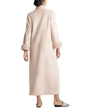 Natori Sherpa Zip Caftan - Beige