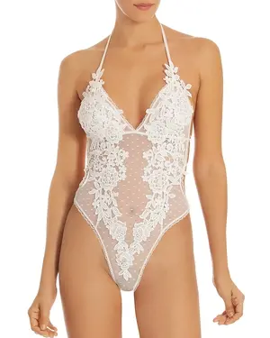 IN BLOOM BY JONQUIL Lacy Point D'esprit Teddy - Ivory