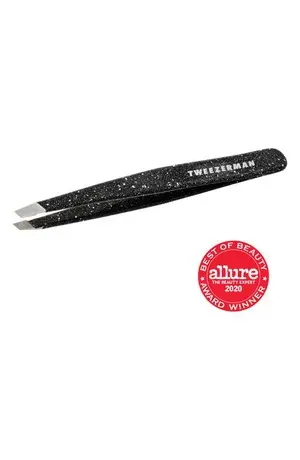 TWEEZERMAN Dusted Slant Tweezer - Onyx